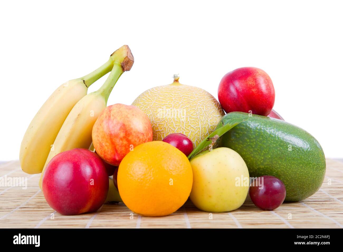 set of fruits isolated on white background Stock Photo - Alamy