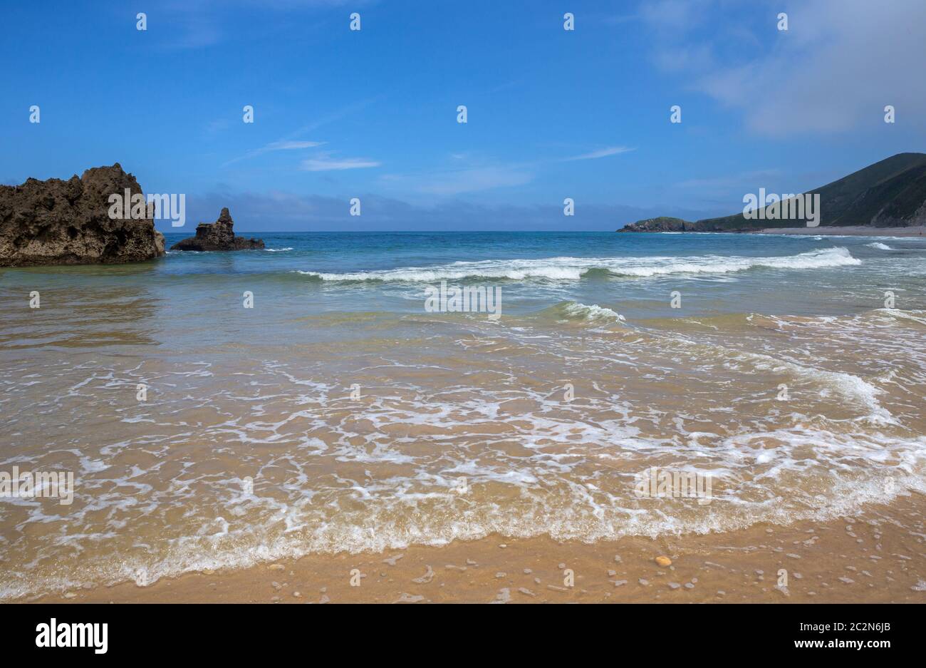 the beach of San Antolin, Llanes, Asturias, Spain Stock Photo - Alamy