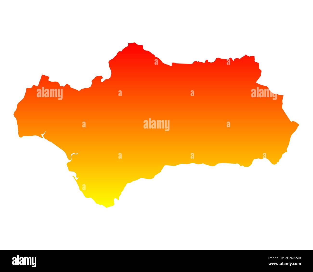 Map of Andalusia Stock Photo - Alamy
