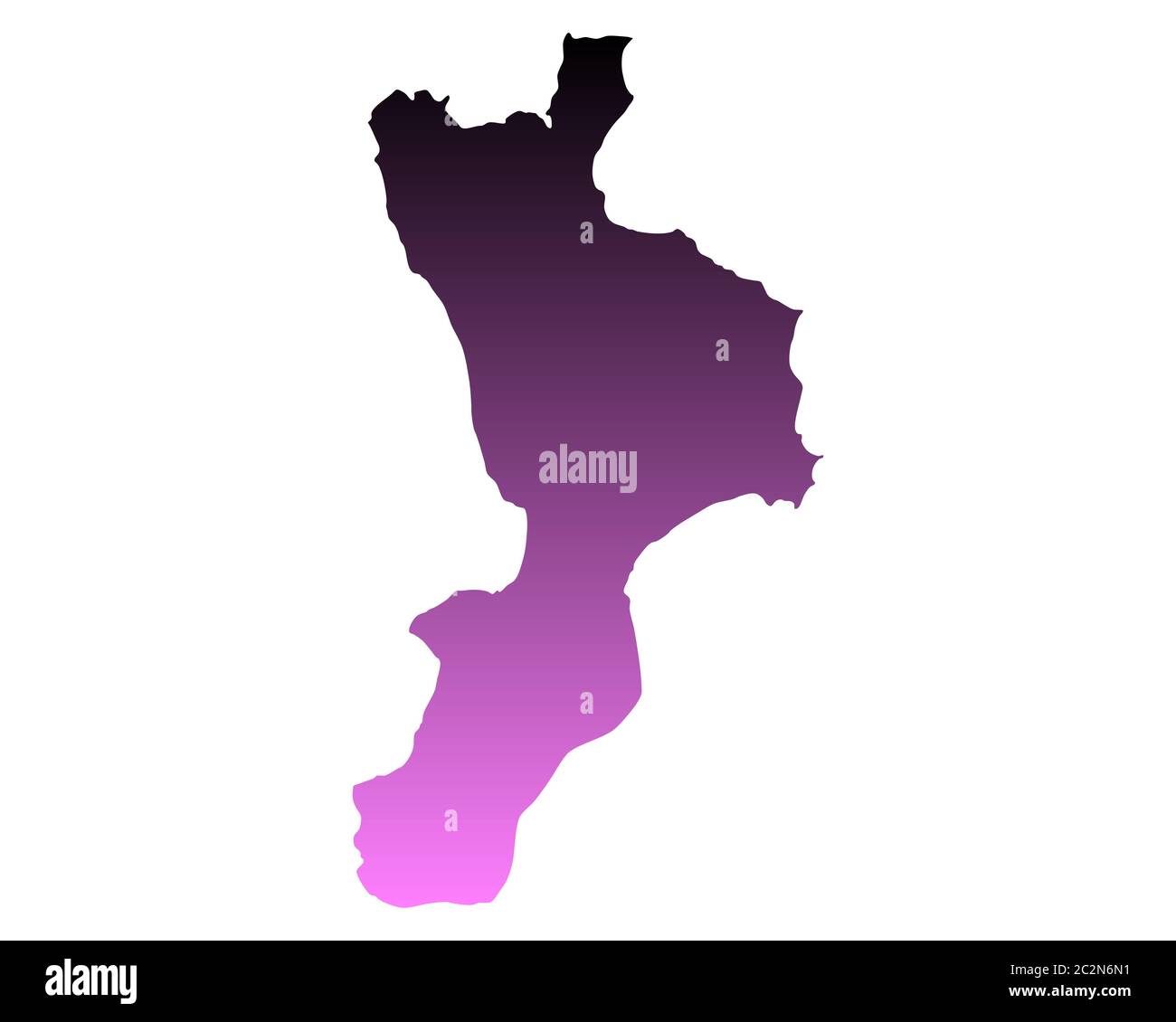 Map of Calabria Stock Photo - Alamy