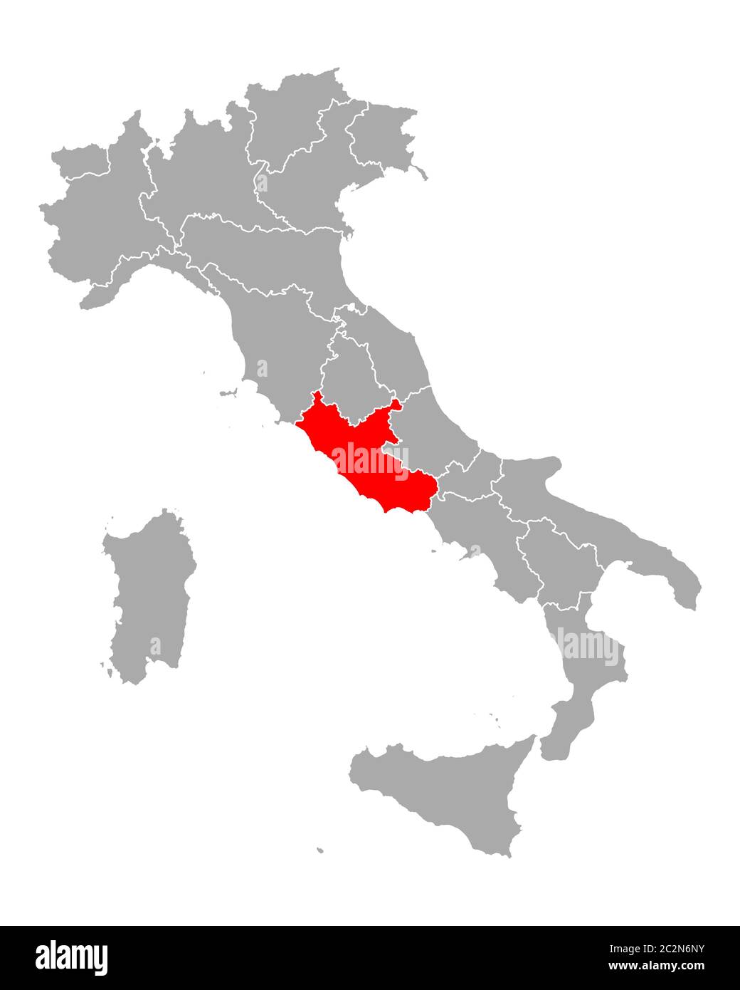 Map of Lazio in Italy Stock Photo - Alamy