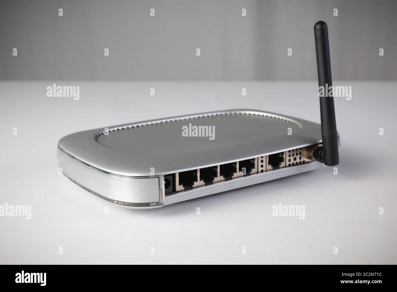 router wifi ethernet connection network port wireless closeup concept ...