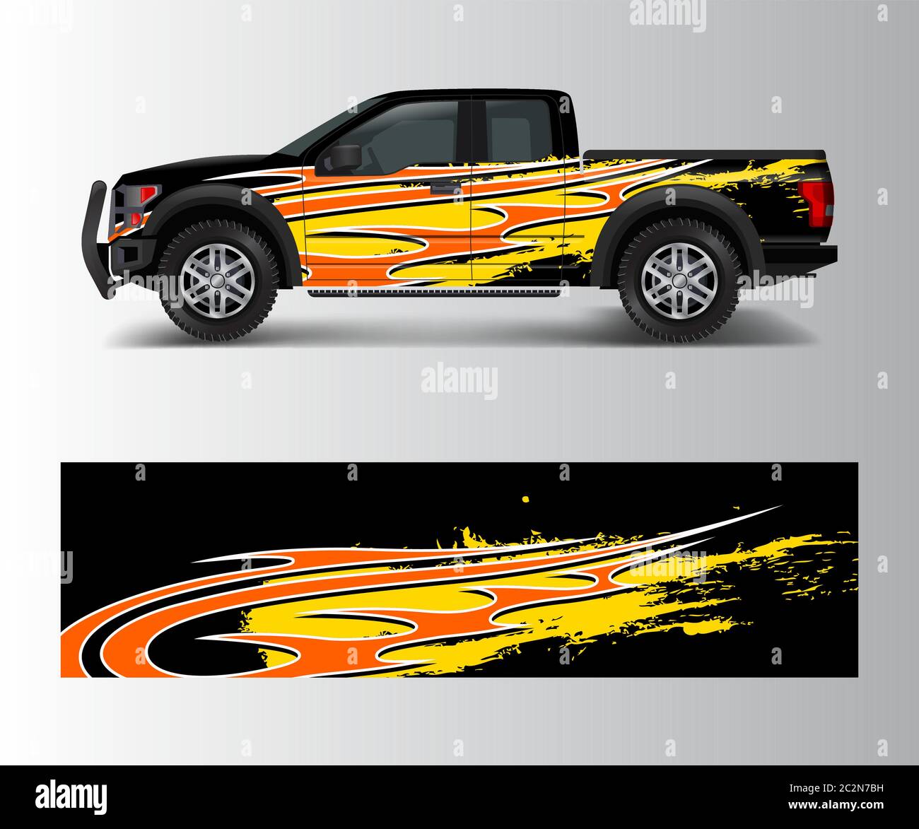 Graphic abstract grunge stripe designs for Truck decal, cargo van and ...