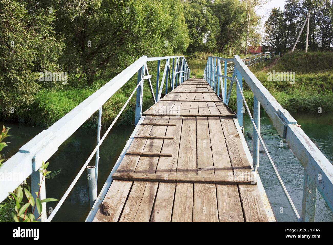 The bridge over the river in a provincial town Stock Photo - Alamy
