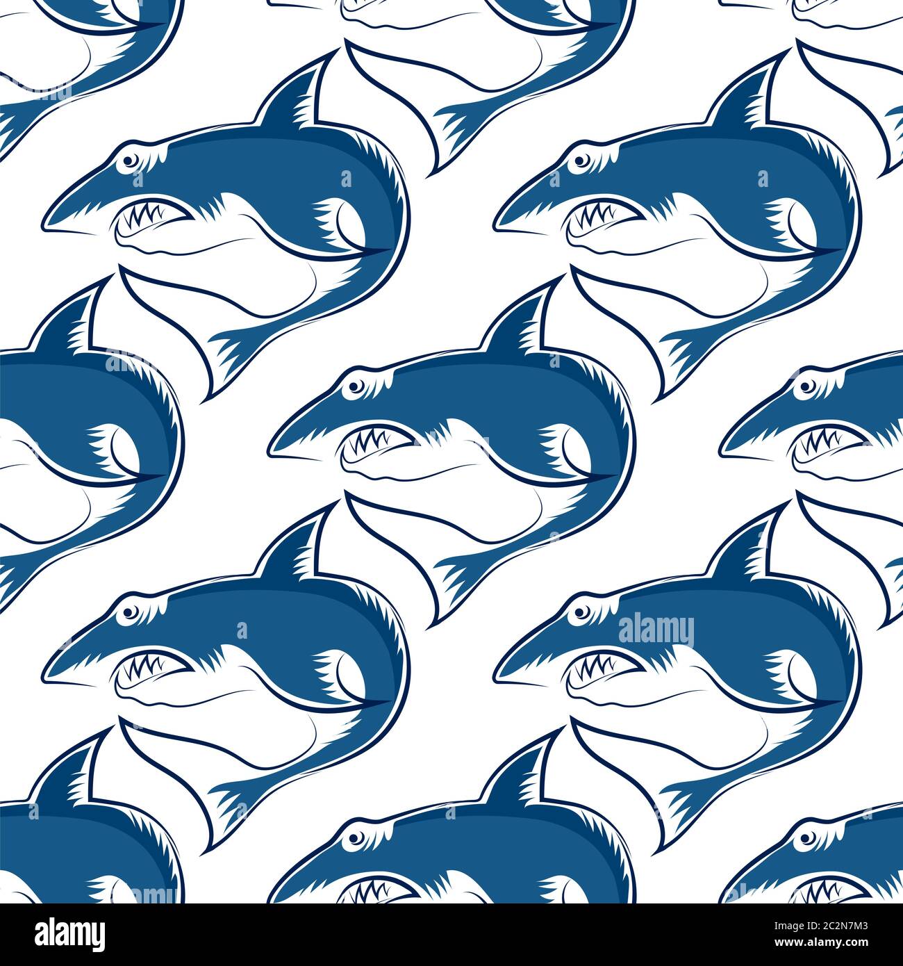 Shark head white background hi-res stock photography and images - Alamy