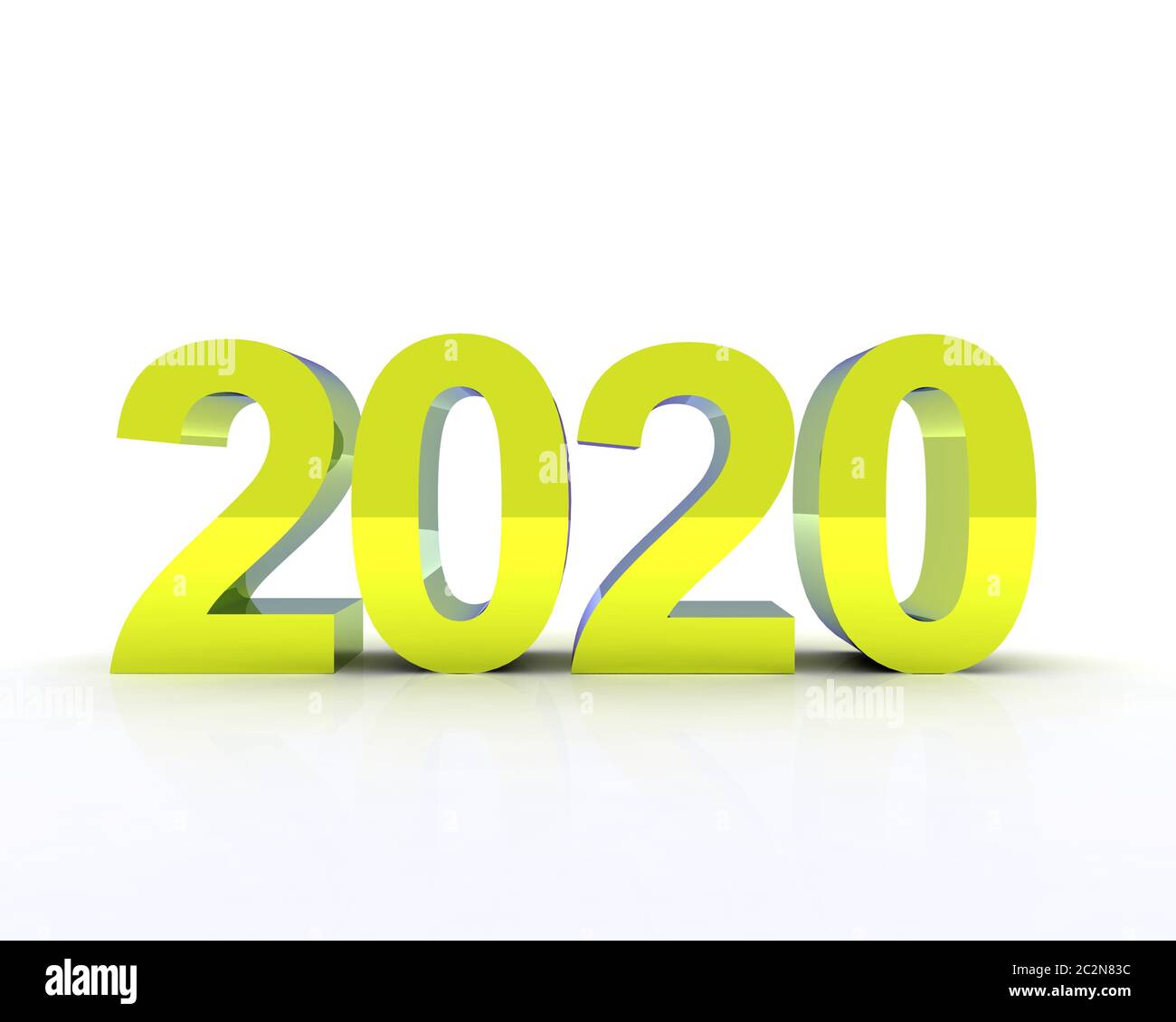 2020 colored writing in 3d Stock Photo - Alamy