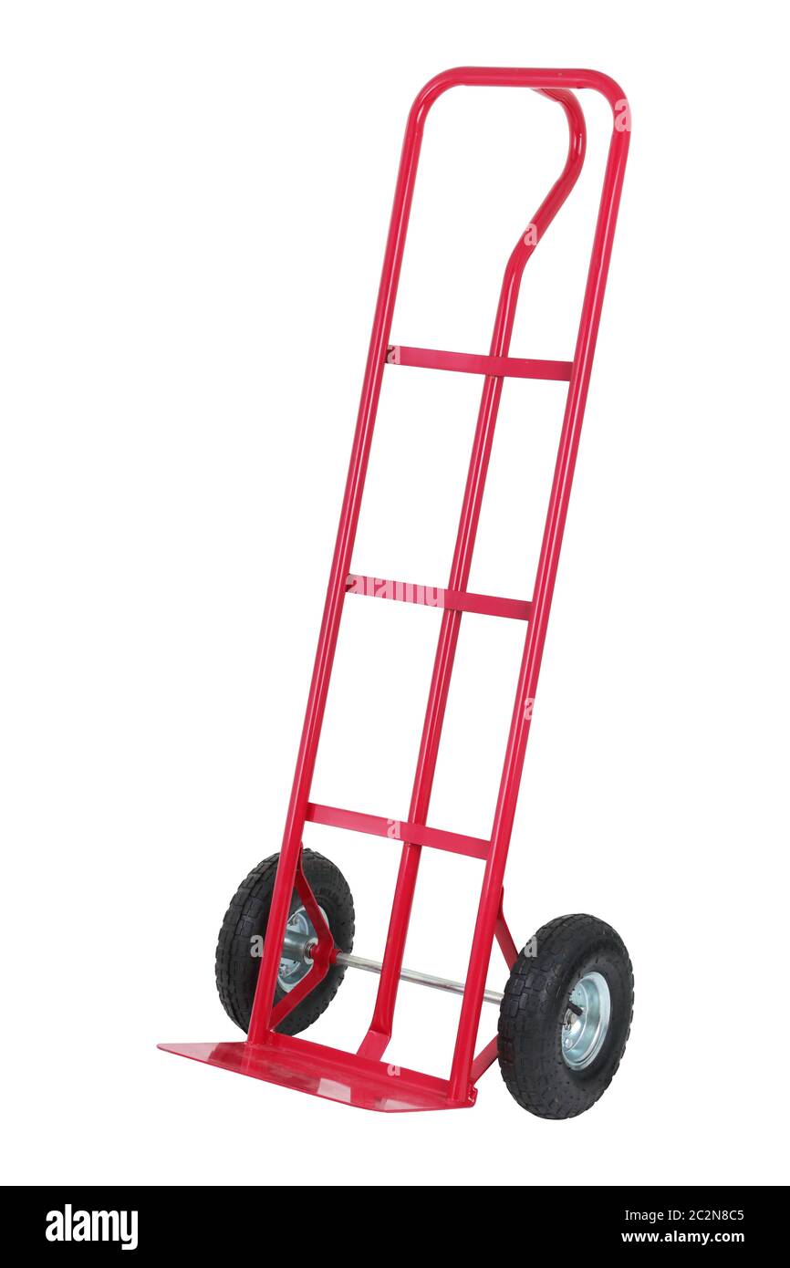 A Red Sack Barrow isolated on white with clipping path Stock Photo - Alamy