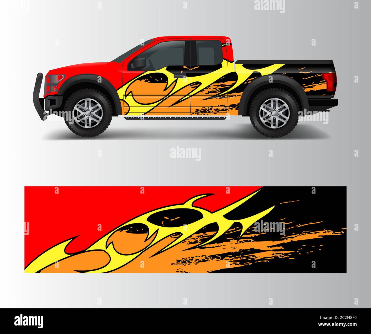 pickup truck graphic vector. abstract shape with grunge design for ...