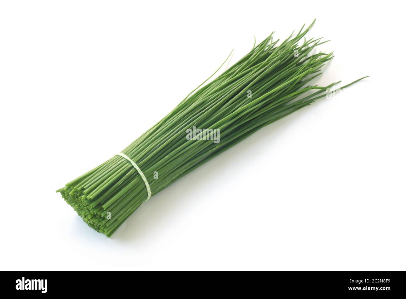 Fresh Chives Isolated On White Stock Photo - Alamy