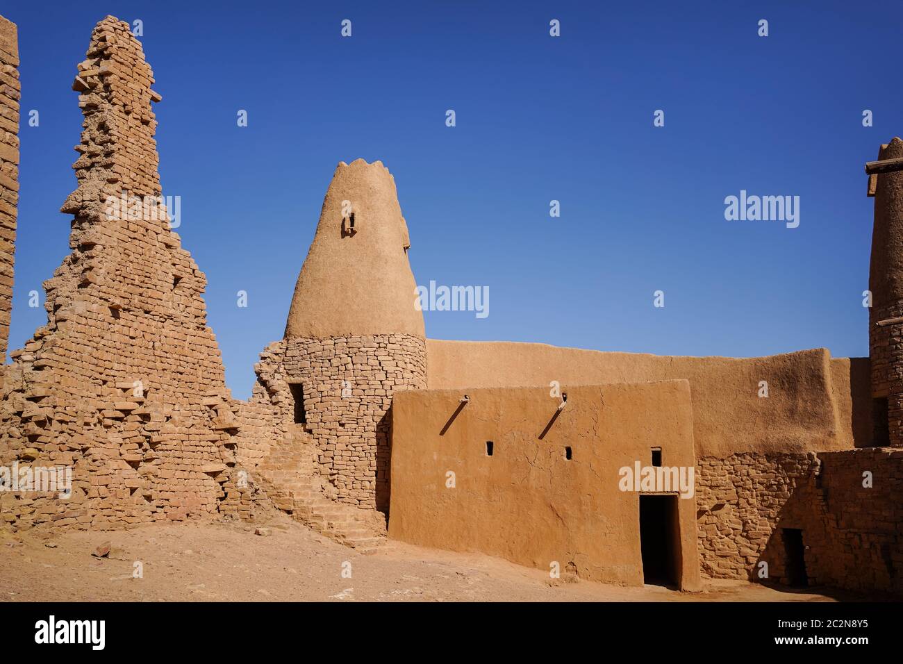 Tourist destination sand castle called Marid Castle, Qasr Marid, Saudi ...