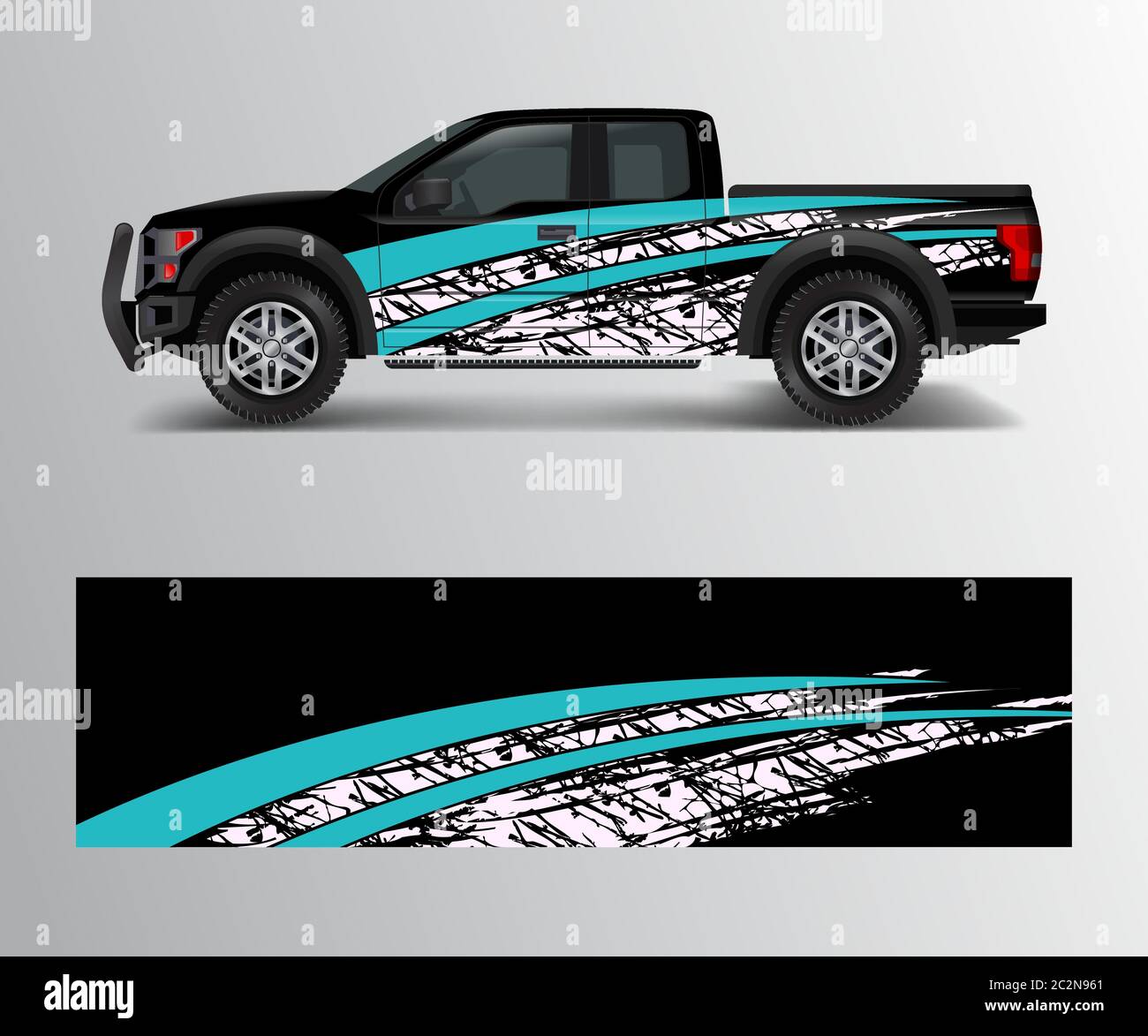wrap graphic design vector for off road truck. Abstract sporty and ...