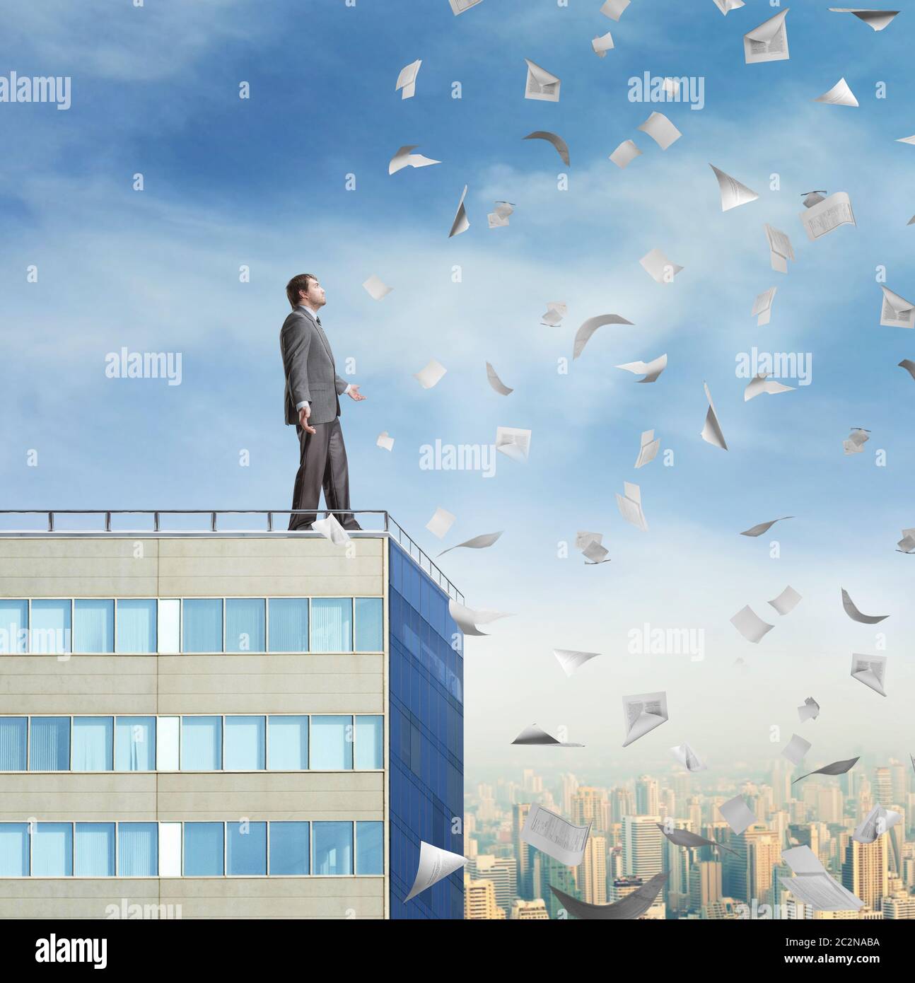 Falling documents hi-res stock photography and images - Alamy