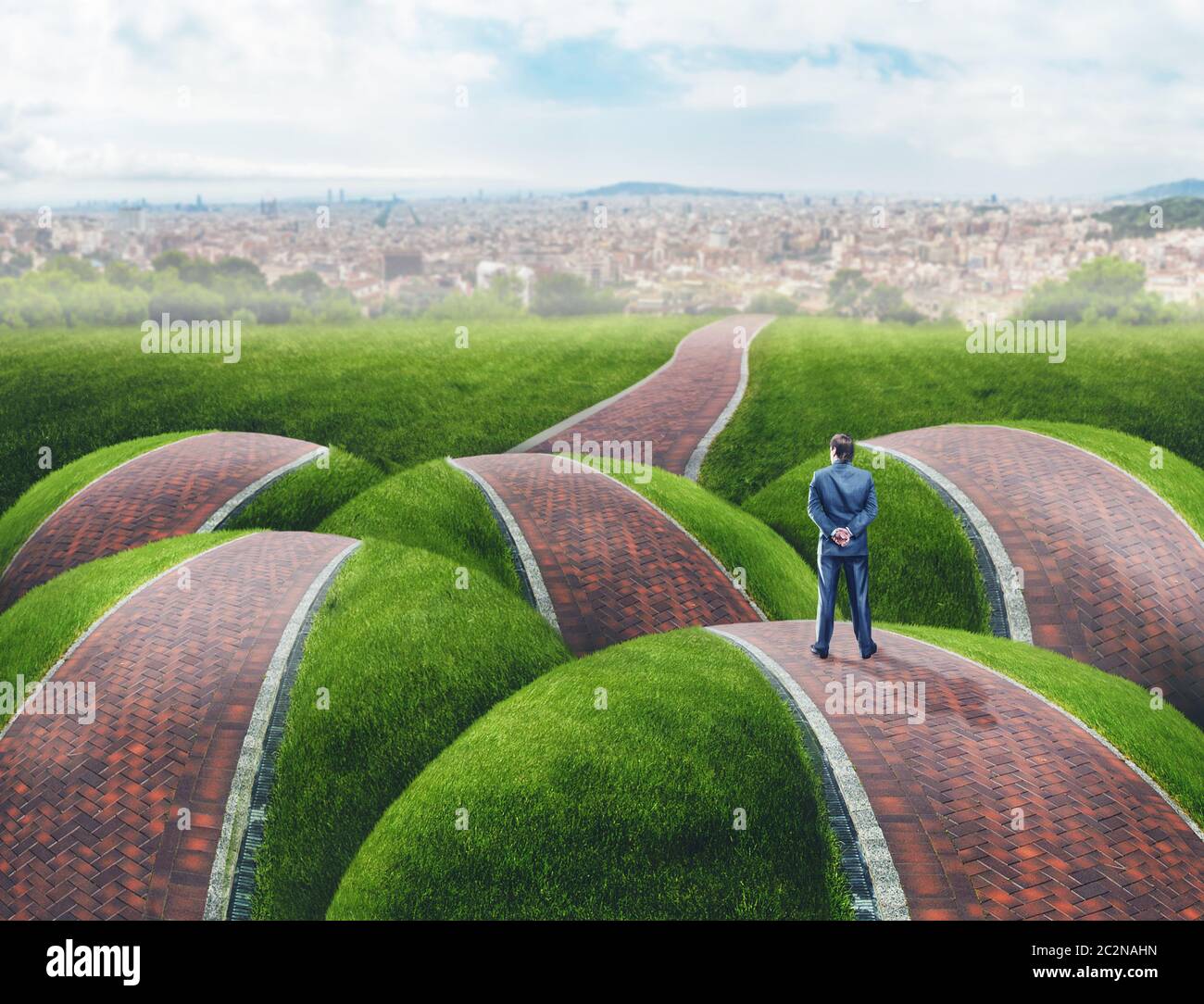 Man standing on freeway road hi-res stock photography and images - Alamy