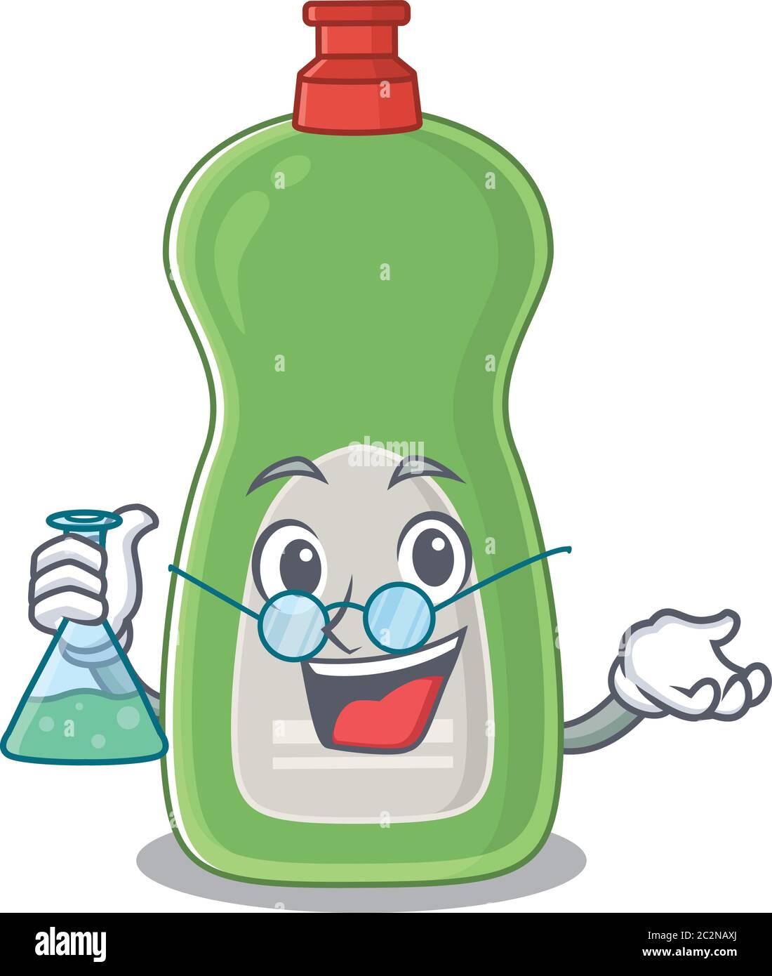 Super Genius Professor of dishwashing liquid Caricature character ...