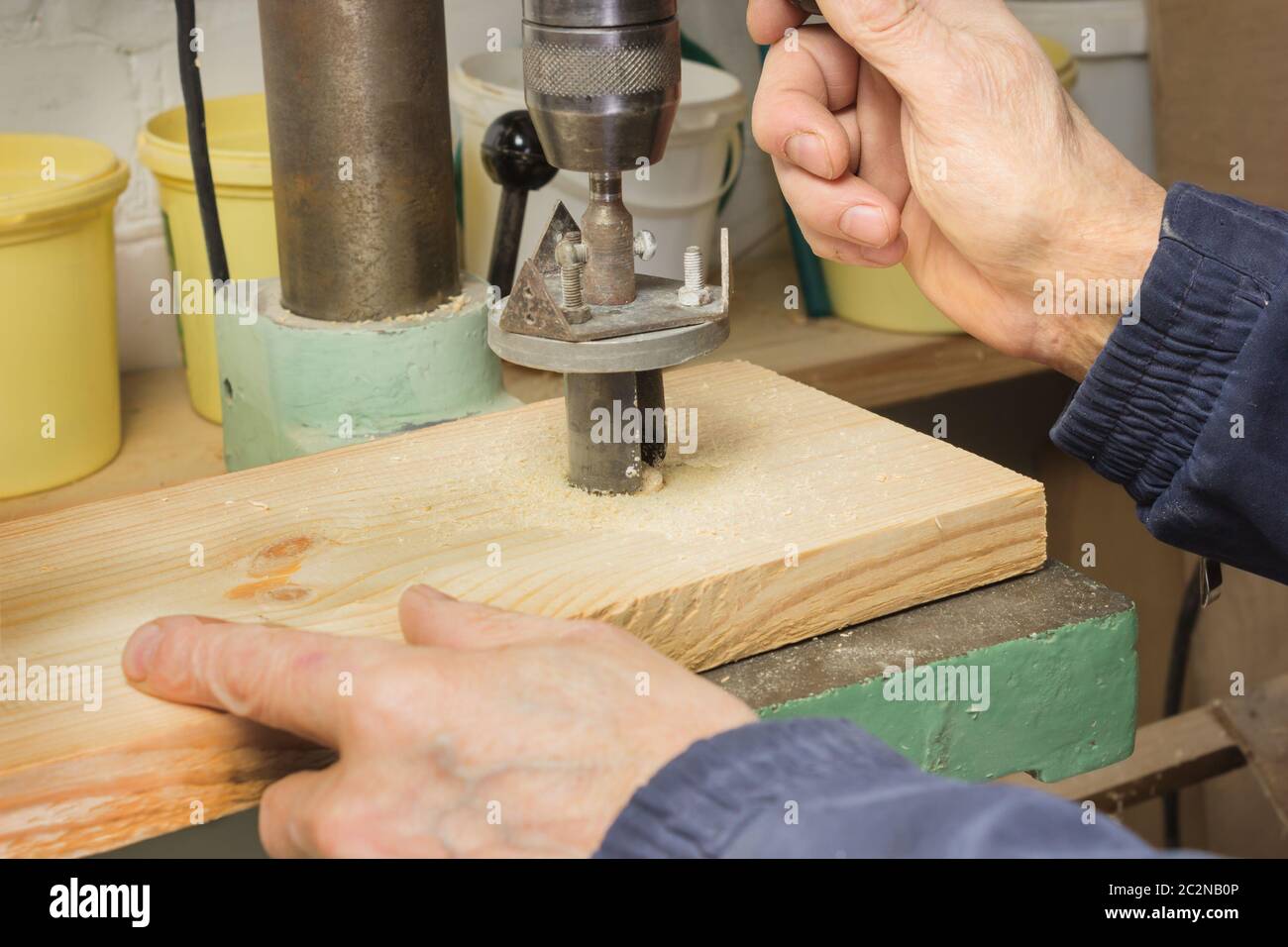 Making hole in plank hi-res stock photography and images - Alamy