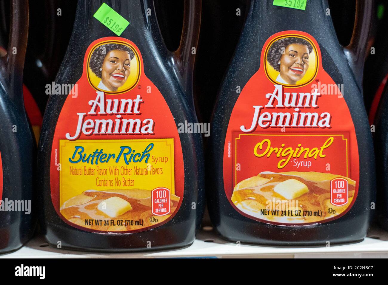 Aunt Jemima products seen displayed on supermarket shelves.After ...
