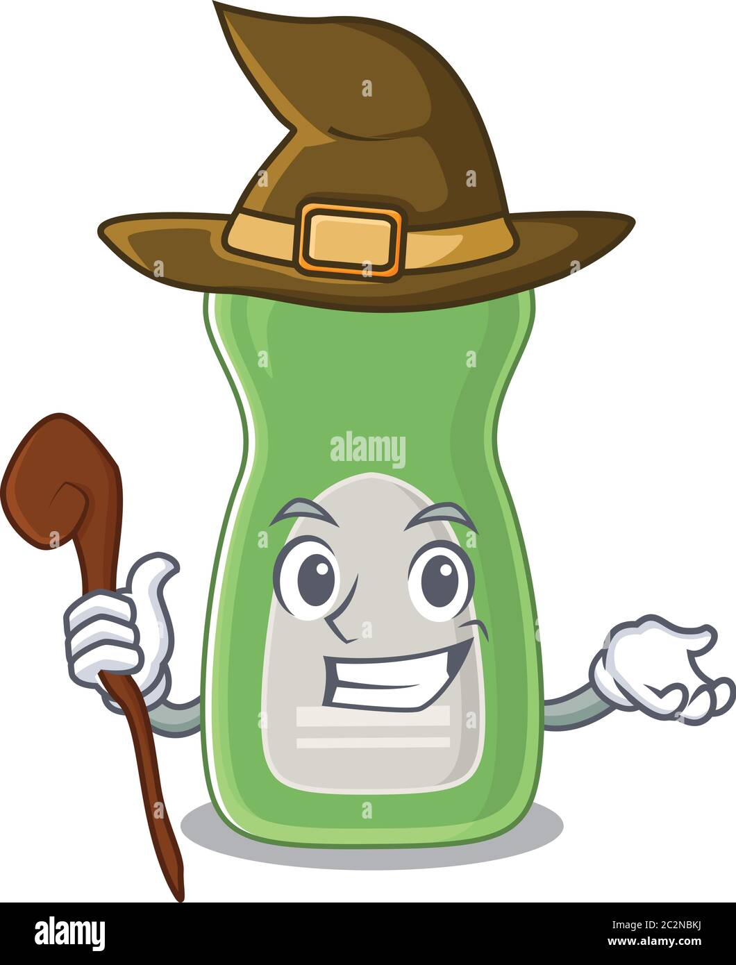 sneaky witch dishwashing liquid cartoon character design Stock Vector ...