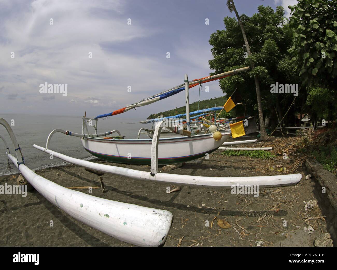 Traditional fishing boats on the sea Bali, Indonesia Stock Photo - Alamy