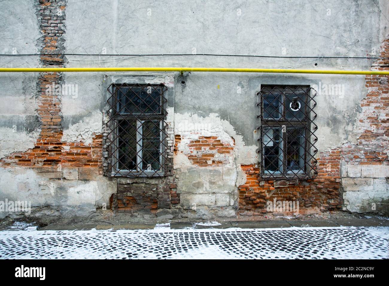 Abandoned old house with windows Stock Photo - Alamy