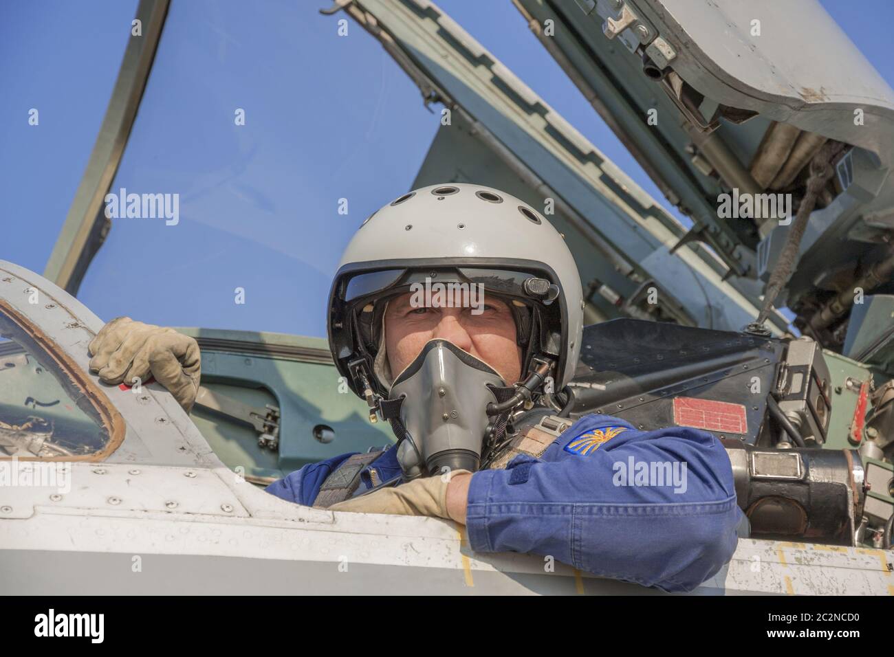 Military pilot in the cockpit of a jet aircraft Stock Photo - Alamy