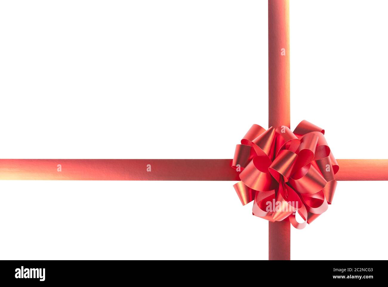 Isolated luxury wrapped gift box with ribbons hi-res stock photography ...