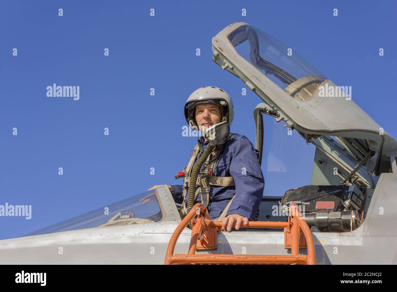 Military pilot in the cockpit of a jet aircraft Stock Photo - Alamy
