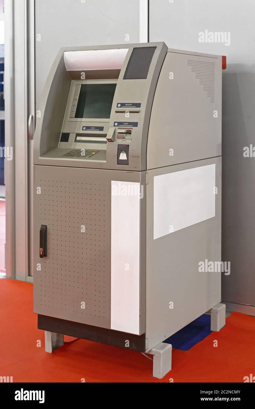 Stand Alone Automated Teller Machine in Corridor Stock Photo - Alamy