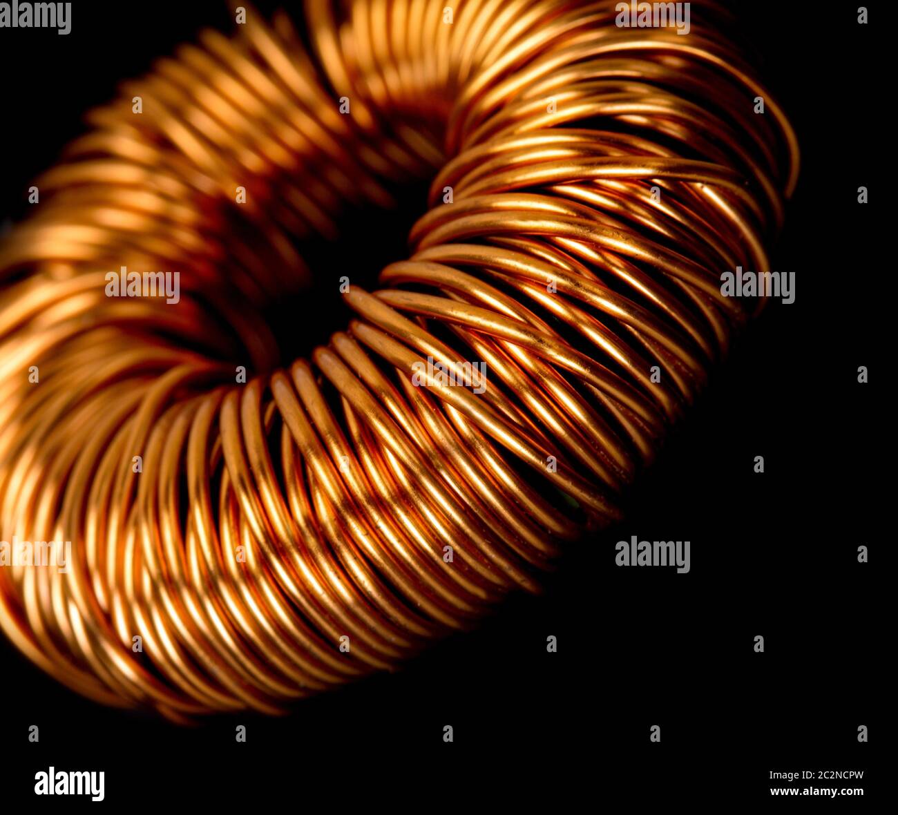 Closeup of electrical copper transformer Stock Photo - Alamy