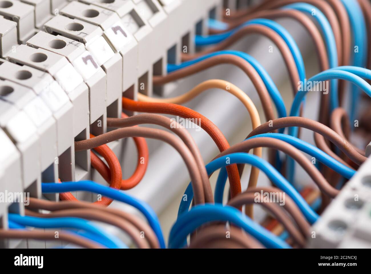 Closeup of electrical wires in switchgear cabinet Stock Photo - Alamy