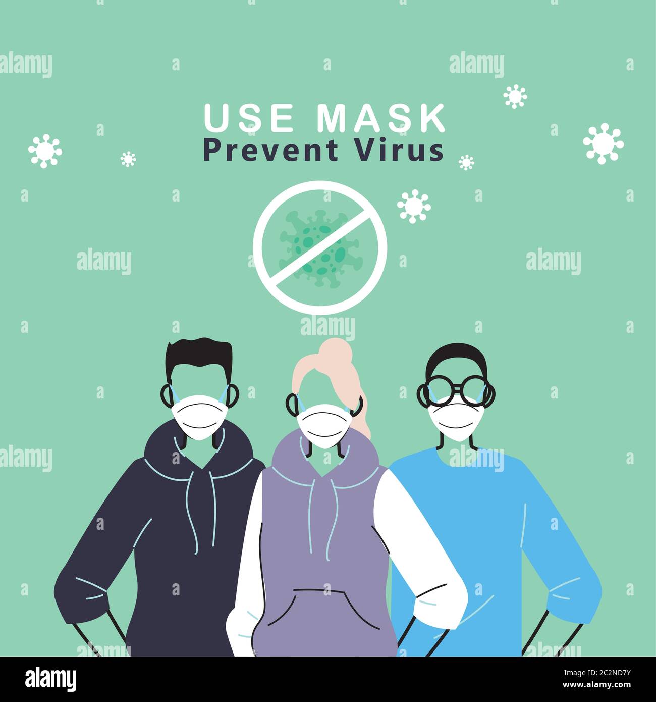 people using mask for safety and prevention vector illustration desing ...