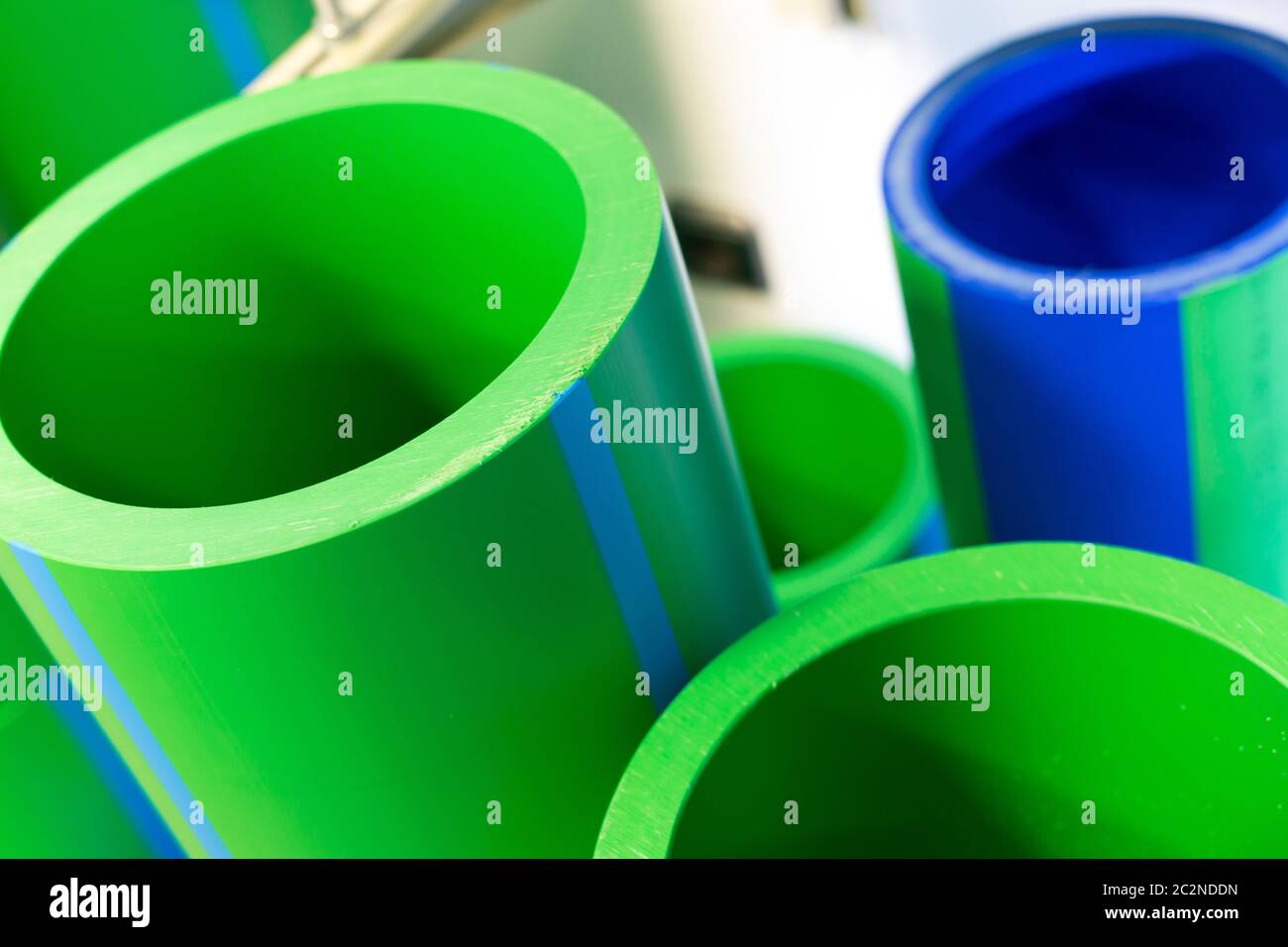 Set of big polymer pipes Stock Photo - Alamy