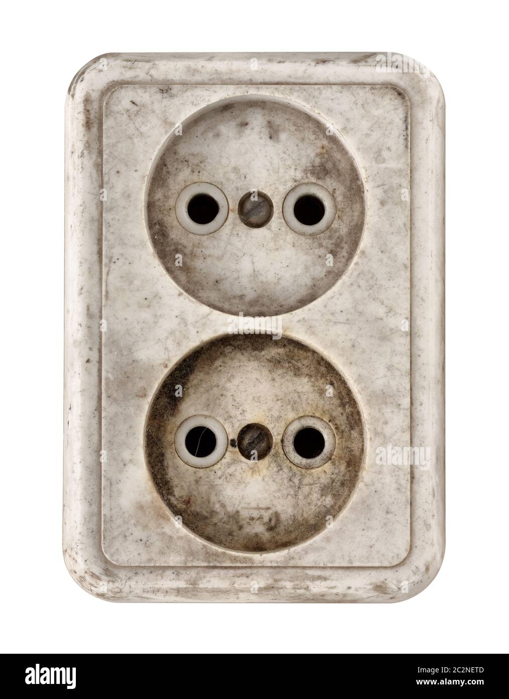 Electric double socket Cut Out Stock Images & Pictures - Alamy