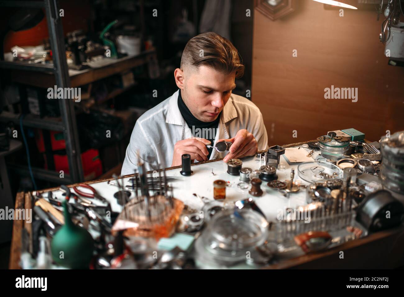 Broken clock and man hi-res stock photography and images - Alamy