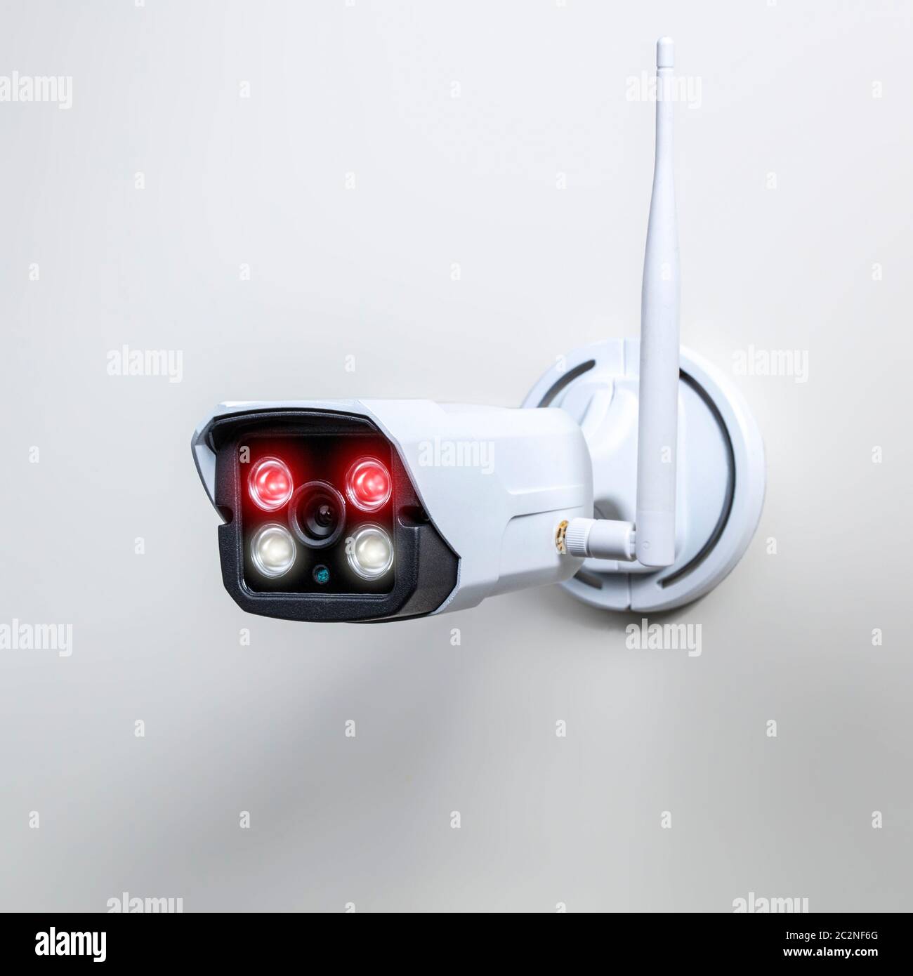 detail of a surveillance camera with infrared technology for night ...