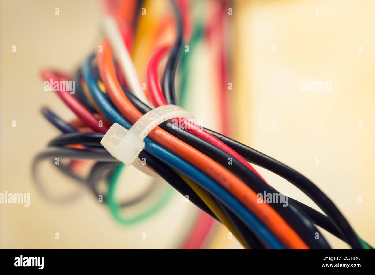 Closeup of colorful electrical cables Stock Photo - Alamy
