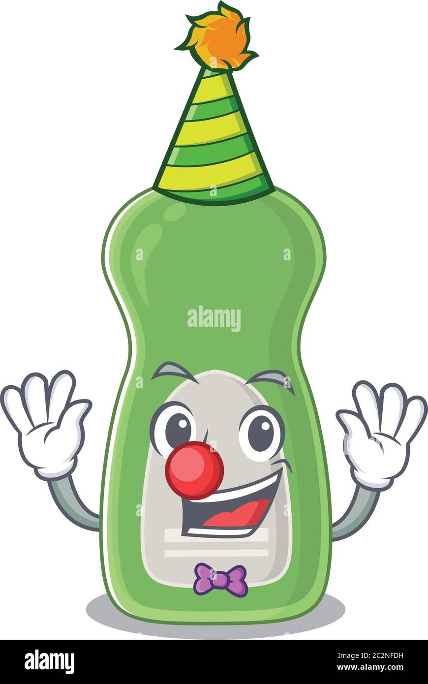 Friendly clown dishwashing liquid mascot design concept Stock Vector ...