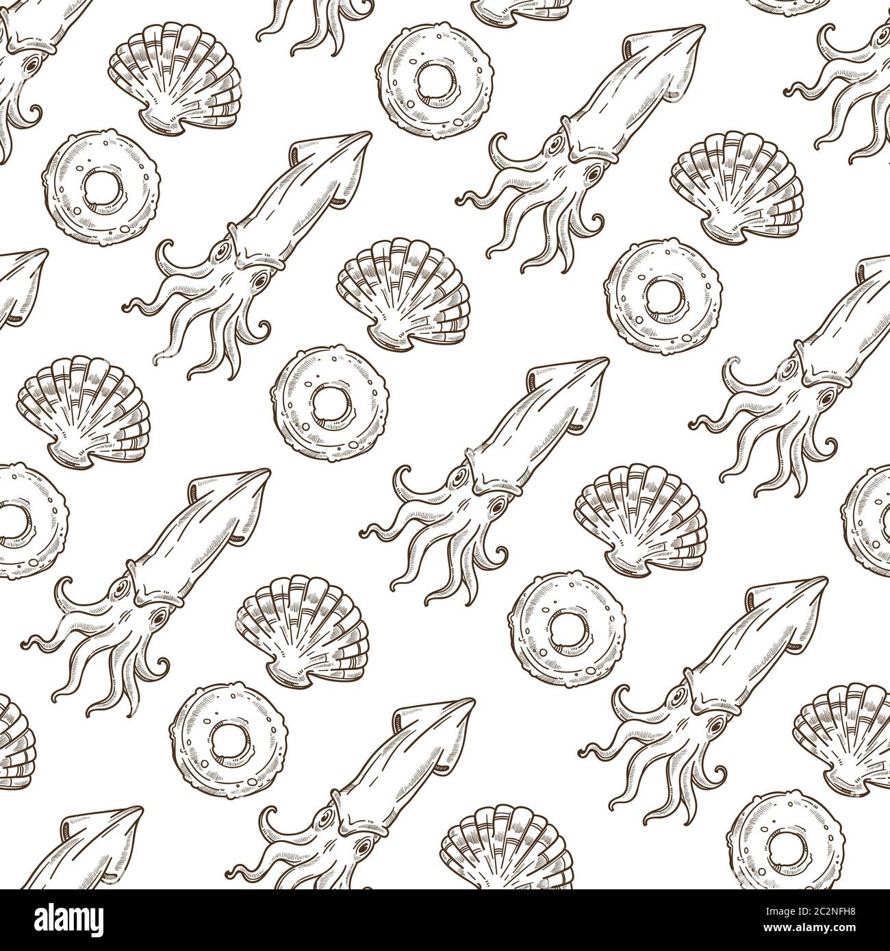 Squid pattern hi-res stock photography and images - Alamy