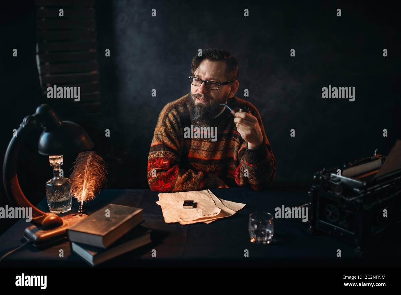 Poet smoking a pipe hi-res stock photography and images - Alamy
