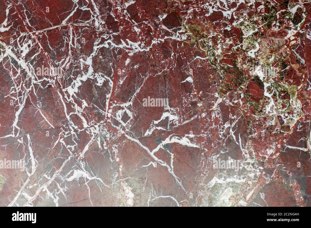 Red Marble Stone With White Veins Background Stock Photo - Alamy