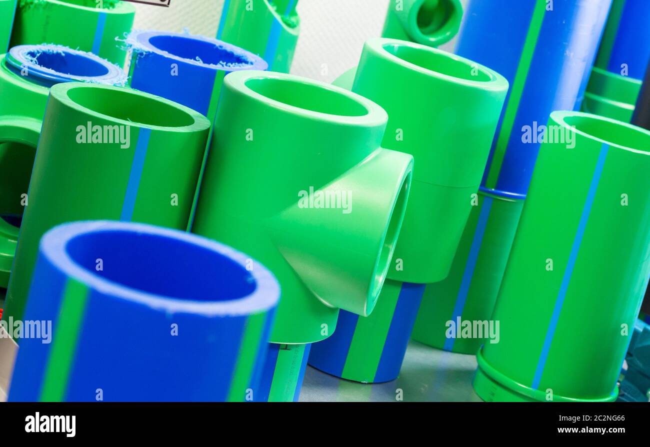 Set of big polymer pipes Stock Photo - Alamy