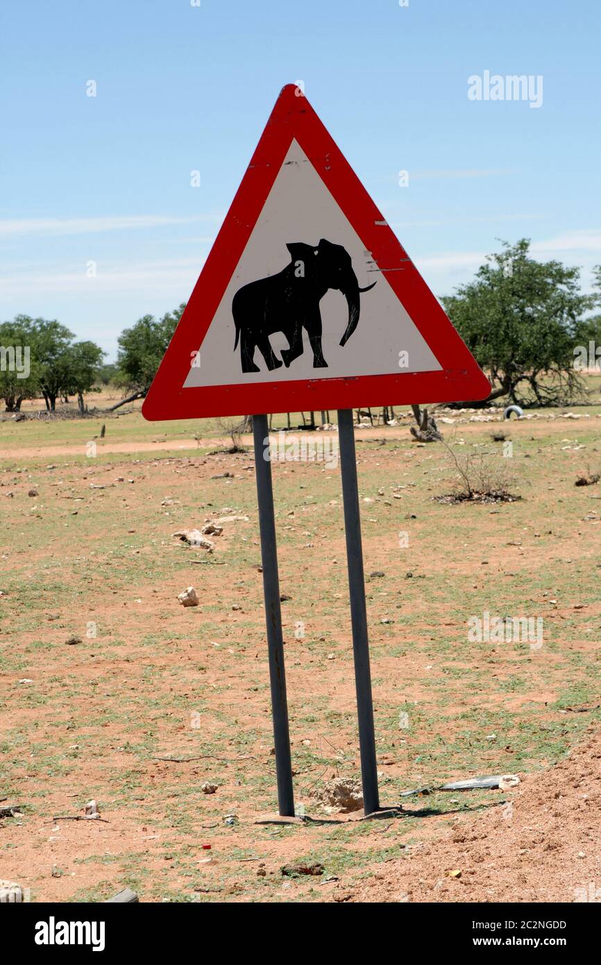 Signs in Namibia. 001 Stock Photo - Alamy