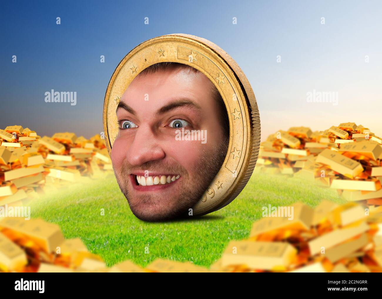 Male face in coin hi-res stock photography and images - Alamy
