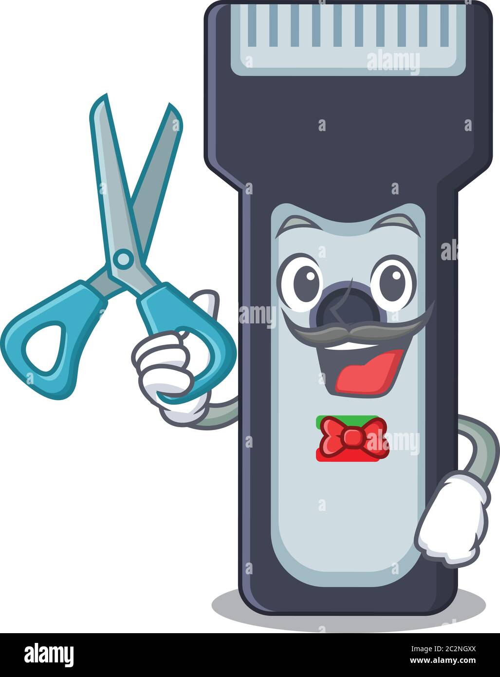 Electric shaver talented barber cartoon character design working in the ...