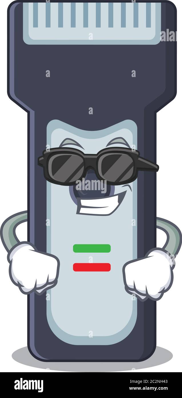 Fabulous electric shaver cartoon character wearing classy black glasses ...