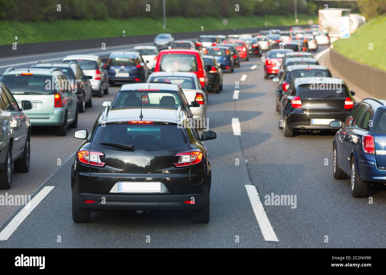 Traffic jam on a freeway Stock Photo - Alamy