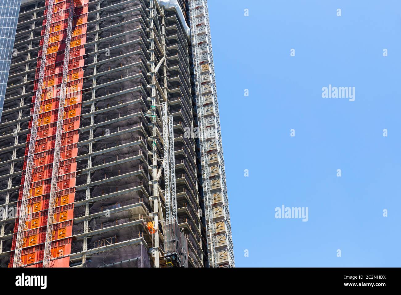 Skyscraper construction industry. Urban construction technology Stock ...