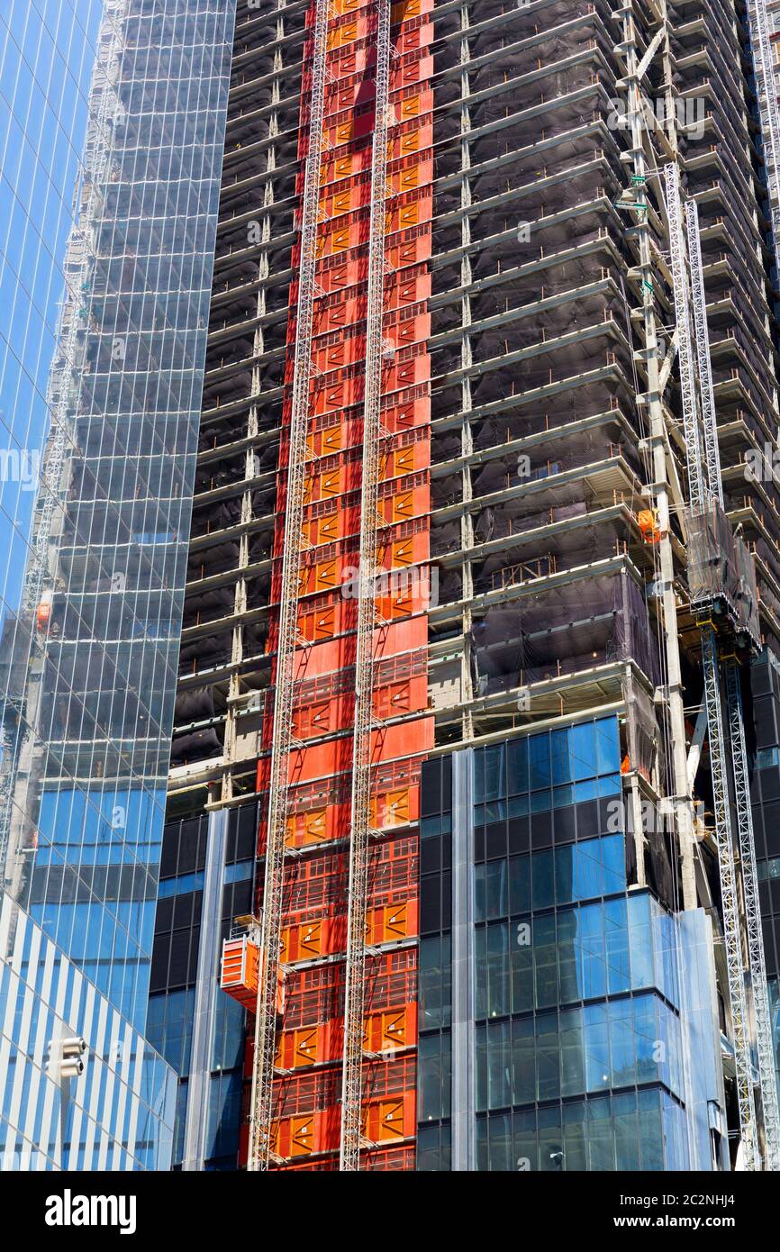Skyscraper construction industry. Urban construction technology Stock ...