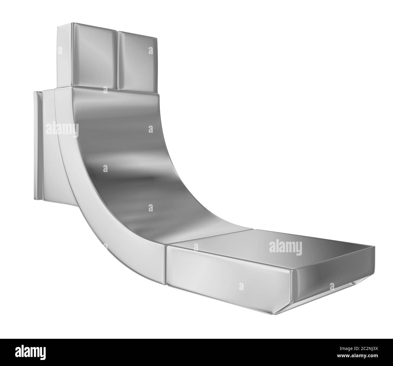 Modern faucet with chrome finishing, 3d illustration, isolated against ...