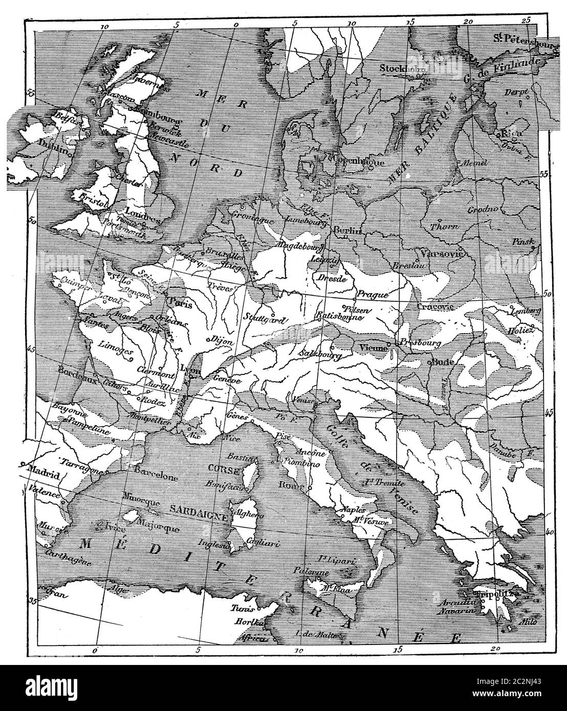 Map showing the extent of the area that was covered by the sea since ...