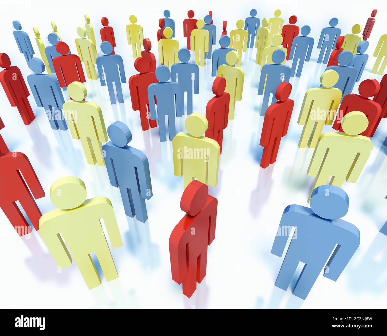 Crowd of colorful people - business team concept Stock Photo - Alamy